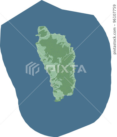 Commonwealth of Dominica map, Caribbean island... - Stock Illustration ...
