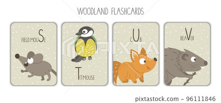 Colorful alphabet letters S, T, U, V. Phonics... - Stock Illustration ...