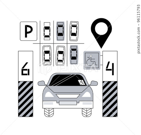 Parking area abstract concept vector... - Stock Illustration [96115793 ...