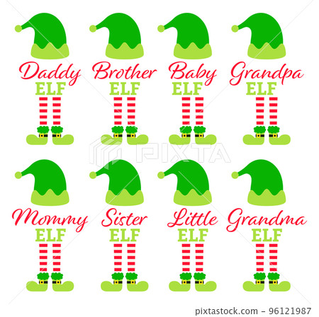 Set of Christmas Elf Family - Stock Illustration [96121987] - PIXTA