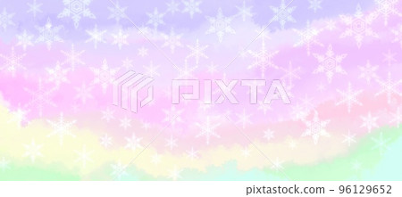 Snow crystal rainbow background - Stock Illustration [96129652] - PIXTA