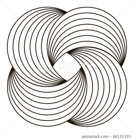 Circle Line Icon Isolated on White Background - Stock Illustration ...