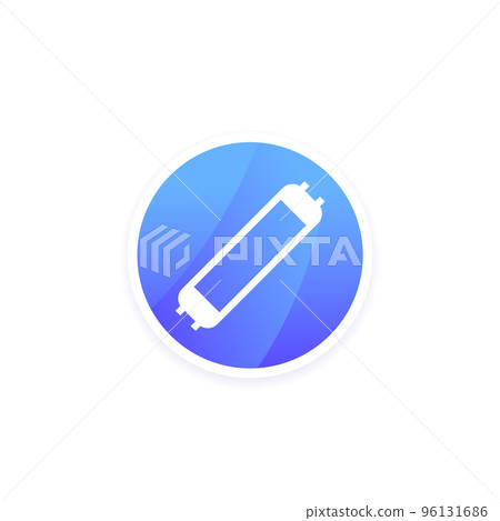 tube light icon, fluorescent lamp - Stock Illustration [96131686] - PIXTA