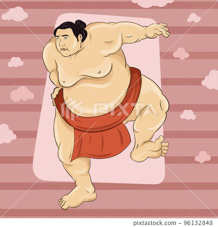 Sumo Wrestler Ready to Fight - Stock Illustration [96132848] - PIXTA