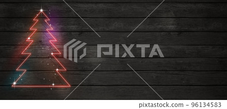 christmas red lights tree illumination - Stock Illustration [96134583 ...