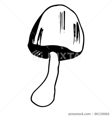a single vector element mushroom white background. - Stock Illustration ...