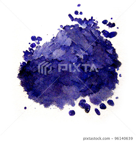 Blue ink blot or watercolor paint stain on... - Stock Illustration ...