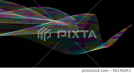 Abstract 3d mesh wave background. Futuristic... - Stock Illustration ...