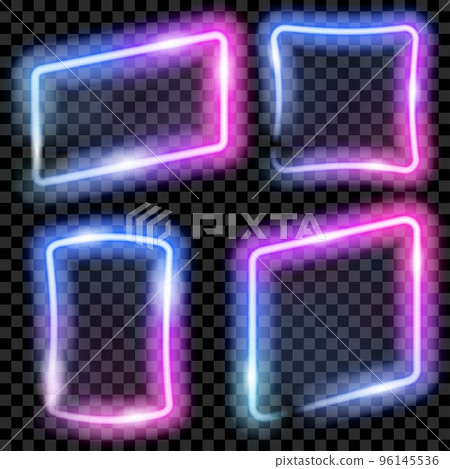 Colorful neon frames - Stock Illustration [96145536] - PIXTA