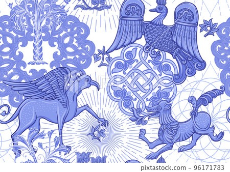 Byzantine traditional historical motifs of... - Stock Illustration ...