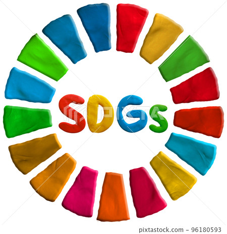 Three-dimensional frame clay art icon of SDGs... - Stock Illustration ...