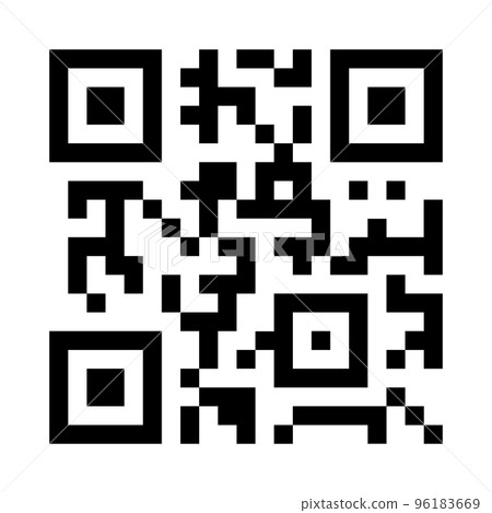 Vector illustration of two-dimensional barcode - Stock Illustration ...