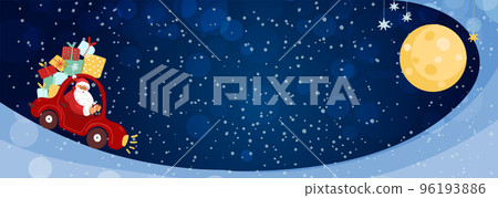Christmas banner with place for text. Santa... - Stock Illustration ...