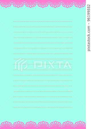 Emerald green letter paper with gold border... - Stock Illustration ...