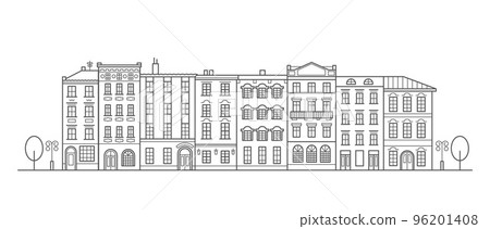 City Street Line Drawing