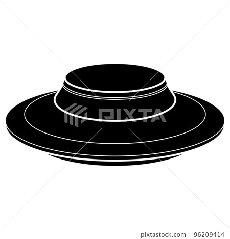 Simple UFO single color silhouette icon - Stock Illustration [96209414 ...