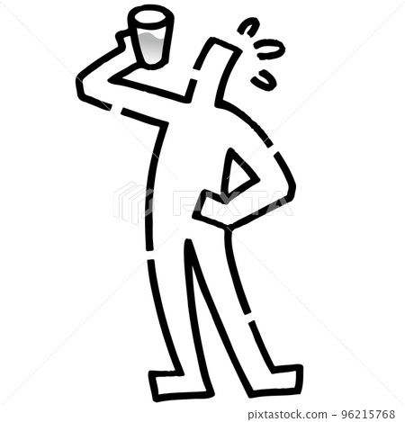 Stickman Drinking Water