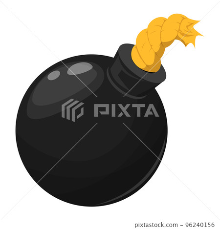 Bomb game icon vector isolated. Dangerous weapon. - Stock Illustration ...