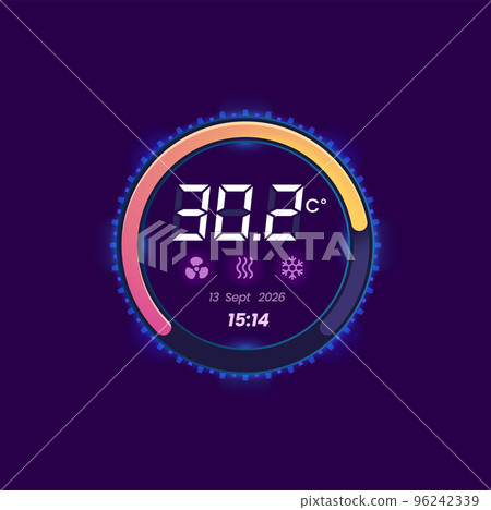 Thermostat thermometer temperature control... - Stock Illustration [96242339] - PIXTA