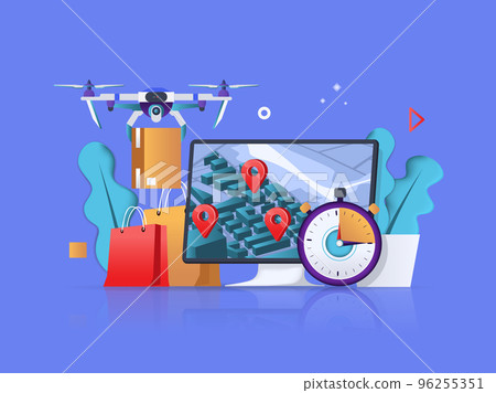 Delivery concept 3D illustration. Icon... - Stock Illustration ...