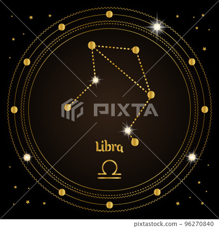 Libra, the constellation of the zodiac sign in... - Stock Illustration ...