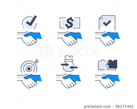Partnership or mutual trust, handshake concept,... - Stock Illustration ...