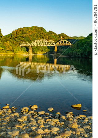 Kansai Main Line Kizugawa Bridge over the Kizu... - Stock Photo ...