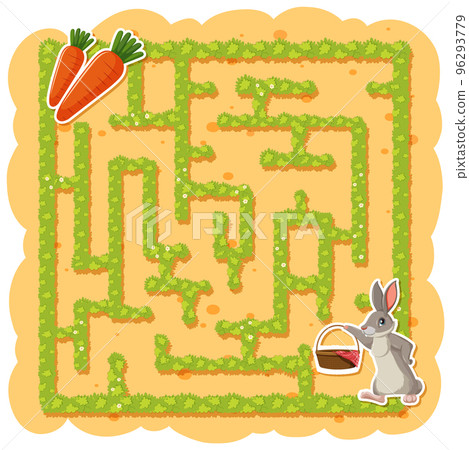 Maze game template for kids - Stock Illustration [96293779] - PIXTA