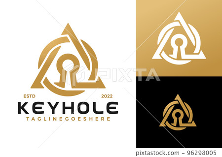 Initial Letter A Keyhole Logo Design, brand... - Stock Illustration ...
