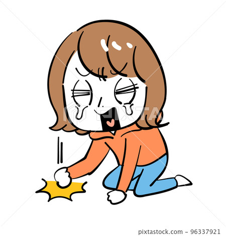 Female frustrated tears - Stock Illustration [96337921] - PIXTA