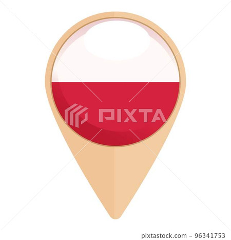 Poland location icon cartoon vector. Travel... - Stock Illustration ...