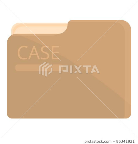 Crime folder case icon cartoon vector. Man... - Stock Illustration ...