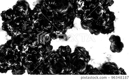 Black smoke smoke background cartoon line... - Stock Illustration ...