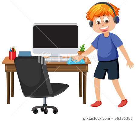 Student At Desk Clip Art Clean