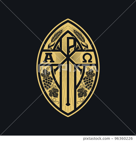 Christian illustration. Monogram of Jesus...-插圖素材 [96360226] - PIXTA圖庫
