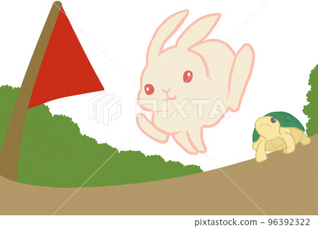Rabbit and tortoise - Stock Illustration [96392322] - PIXTA