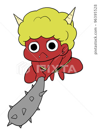 Akaoni Attack Kanabo Setsubun - Stock Illustration [96395528] - PIXTA