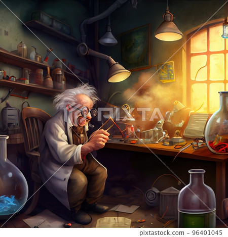 Mad Scientist Lab Clipart Mad Scientist Stock Illustration