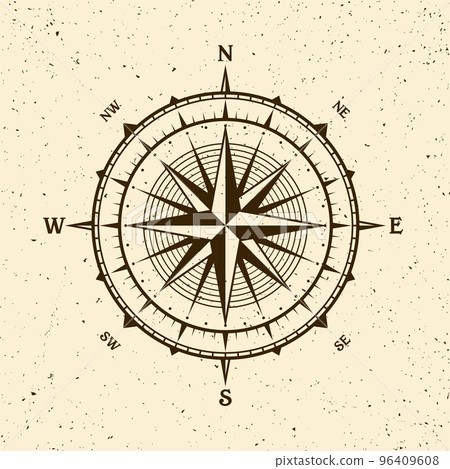 Old Compass Rose Vector