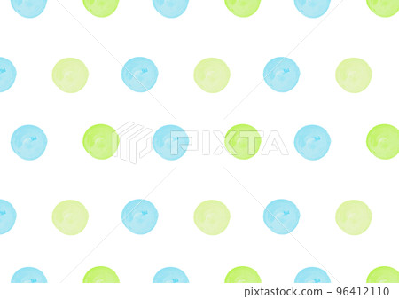 Watercolor style blue and green polka dot... - Stock Illustration ...