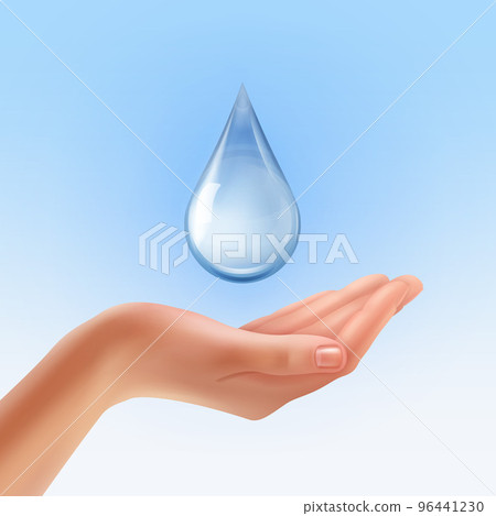 Hand and drop - Stock Illustration [96441230] - PIXTA
