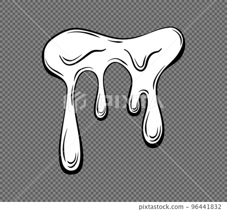 Dripping liquid outline on a transparent... - Stock Illustration ...