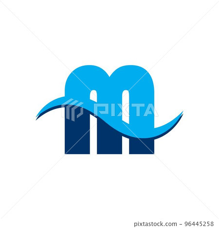 letter M and wave logo - Stock Illustration [96445258] - PIXTA