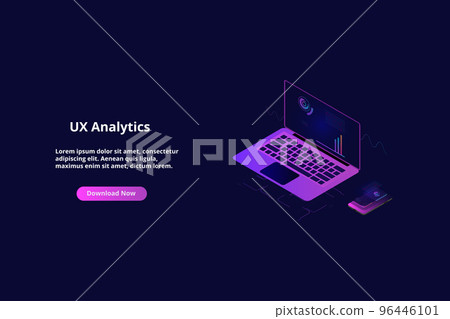 Data analytics concept banner. Can use for web...-插圖素材 [96446101] - PIXTA圖庫