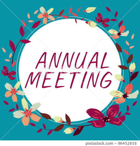 Writing displaying text Annual Meeting.... - Stock Illustration ...