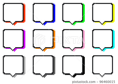 A set of 12 square balloons with colorful dot... - Stock Illustration ...