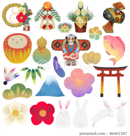 [PNG material] Hokuhoku New Year illustration... - Stock Illustration ...
