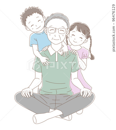 good grandpa and grandson - Stock Illustration [96476129] - PIXTA