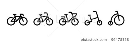bicycle icon set - Stock Illustration [96478538] - PIXTA
