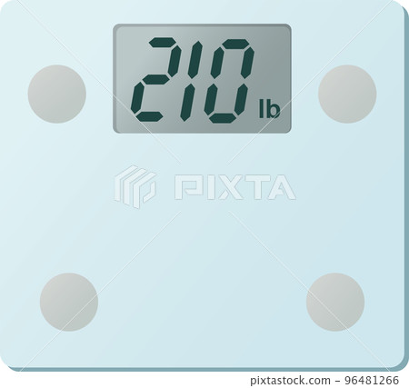 Vector illustration of digital weight scale... - Stock Illustration ...